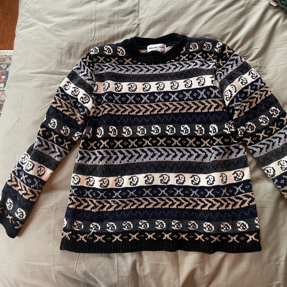 Vintage | Sweaters | Vintage Velvet Patterned Sweater Full Length ...